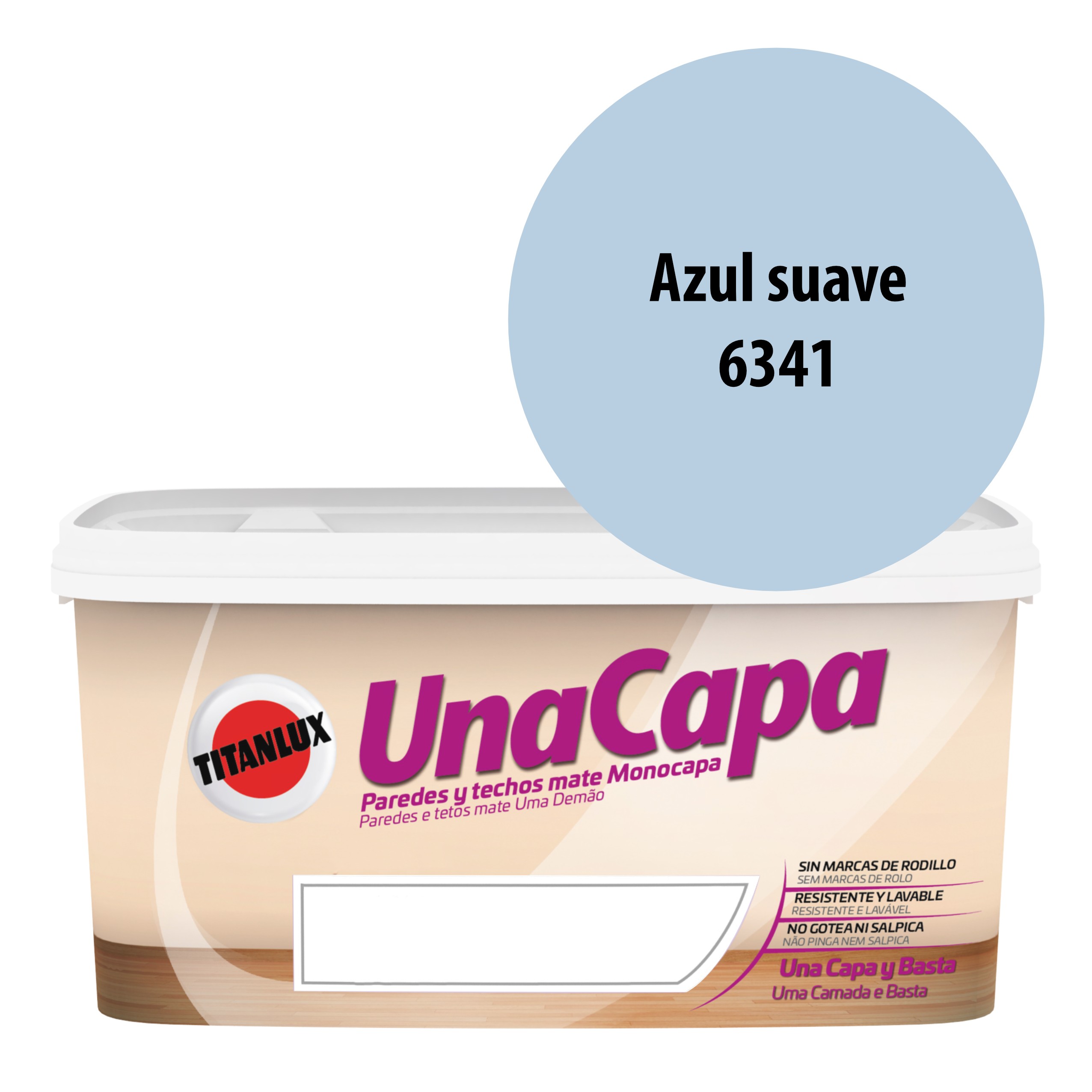 Titan una Capa Azul Suave 6341 Pintura Mate- Soutelana