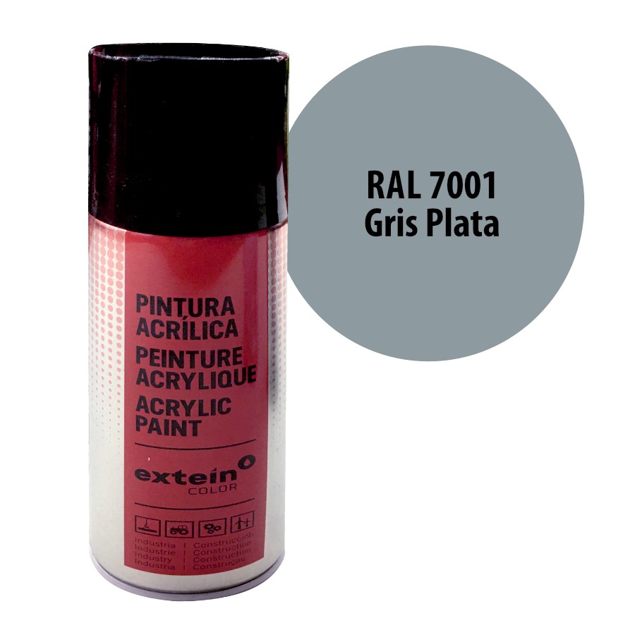 Spray Acrilico Extein RAL 7001 Gris Plata 400 ml - Soutelana