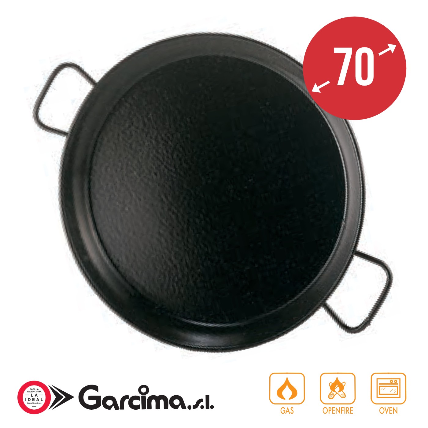 Paellera esmaltada Garcima 70 cm - Soutelana
